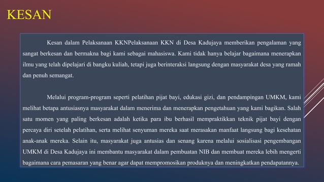 Template Seminar Hasil Penelitian Kuliah Kerja Nyata | PPTX