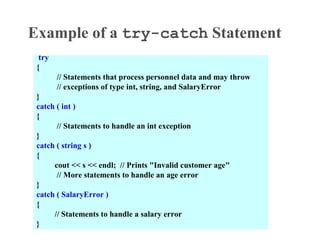Templates exception handling | PPT