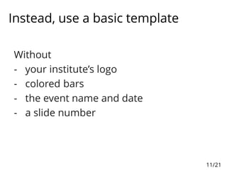 Presentation templates: ground rules | PDF