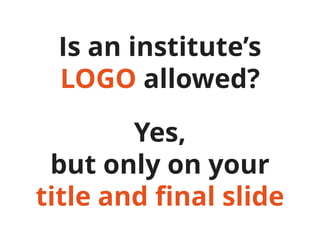 Presentation templates: ground rules | PDF