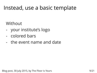 Presentation templates: ground rules | PDF