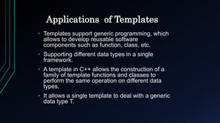 Templates in c++ | PPTX