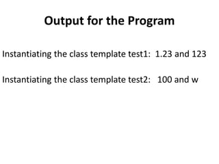 Templates in c++ | PPTX