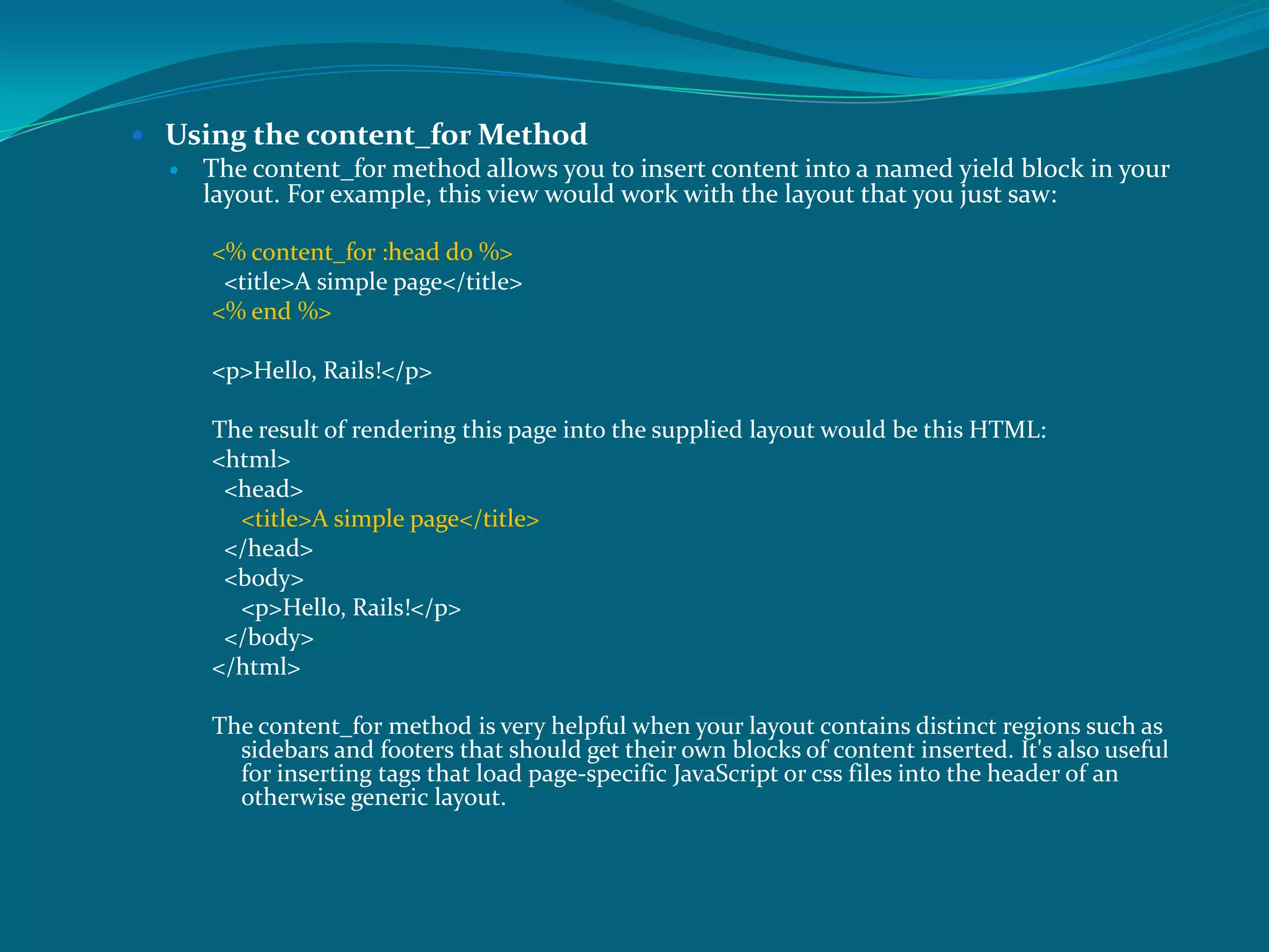 Templates, partials and layouts | PPTX