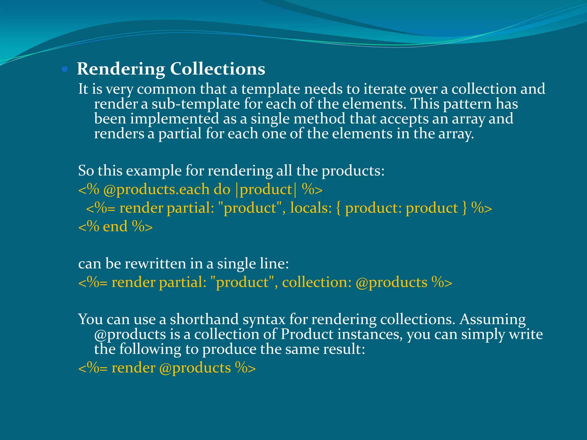 Templates, partials and layouts | PPTX