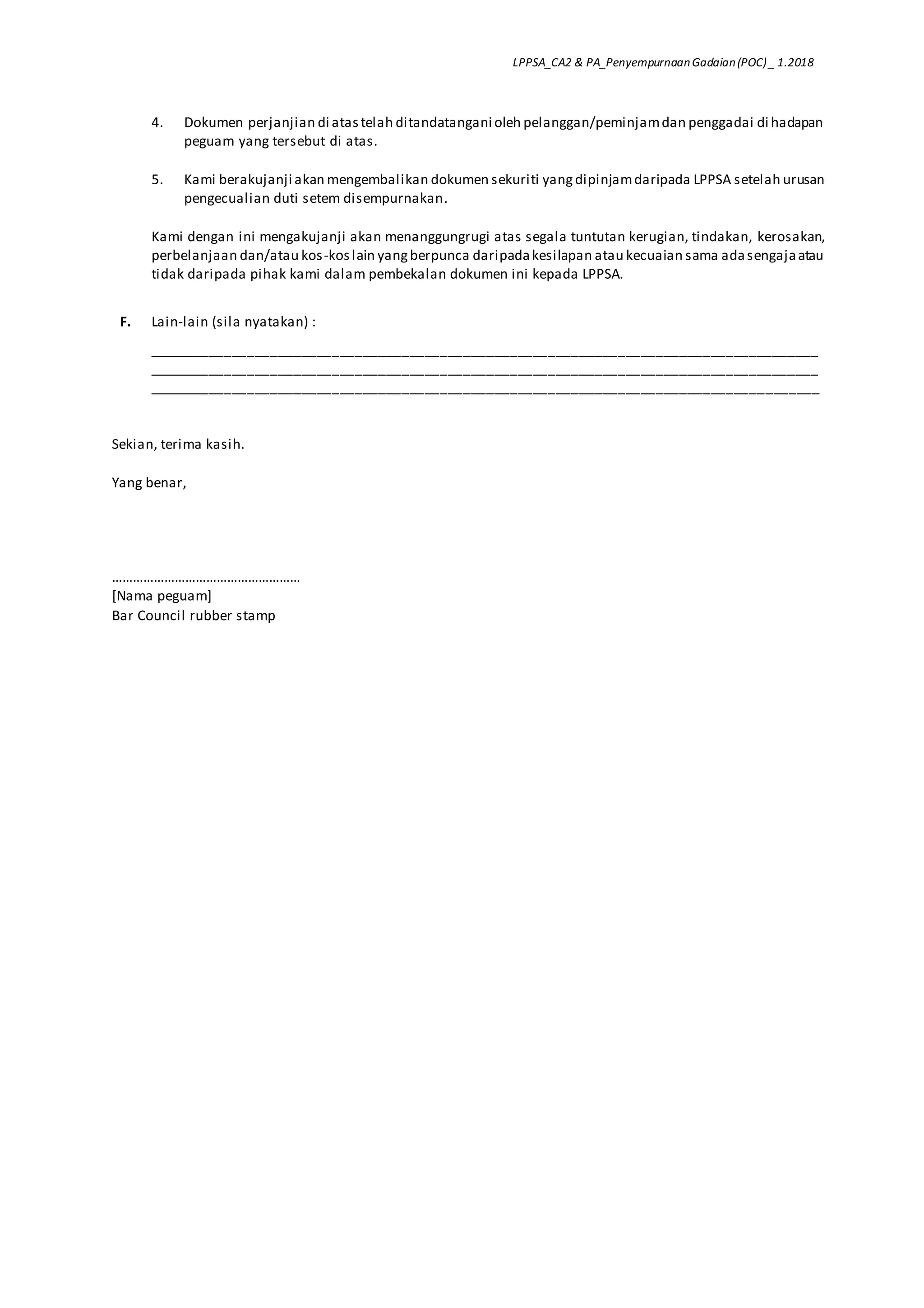 Template surat guaman | DOCX