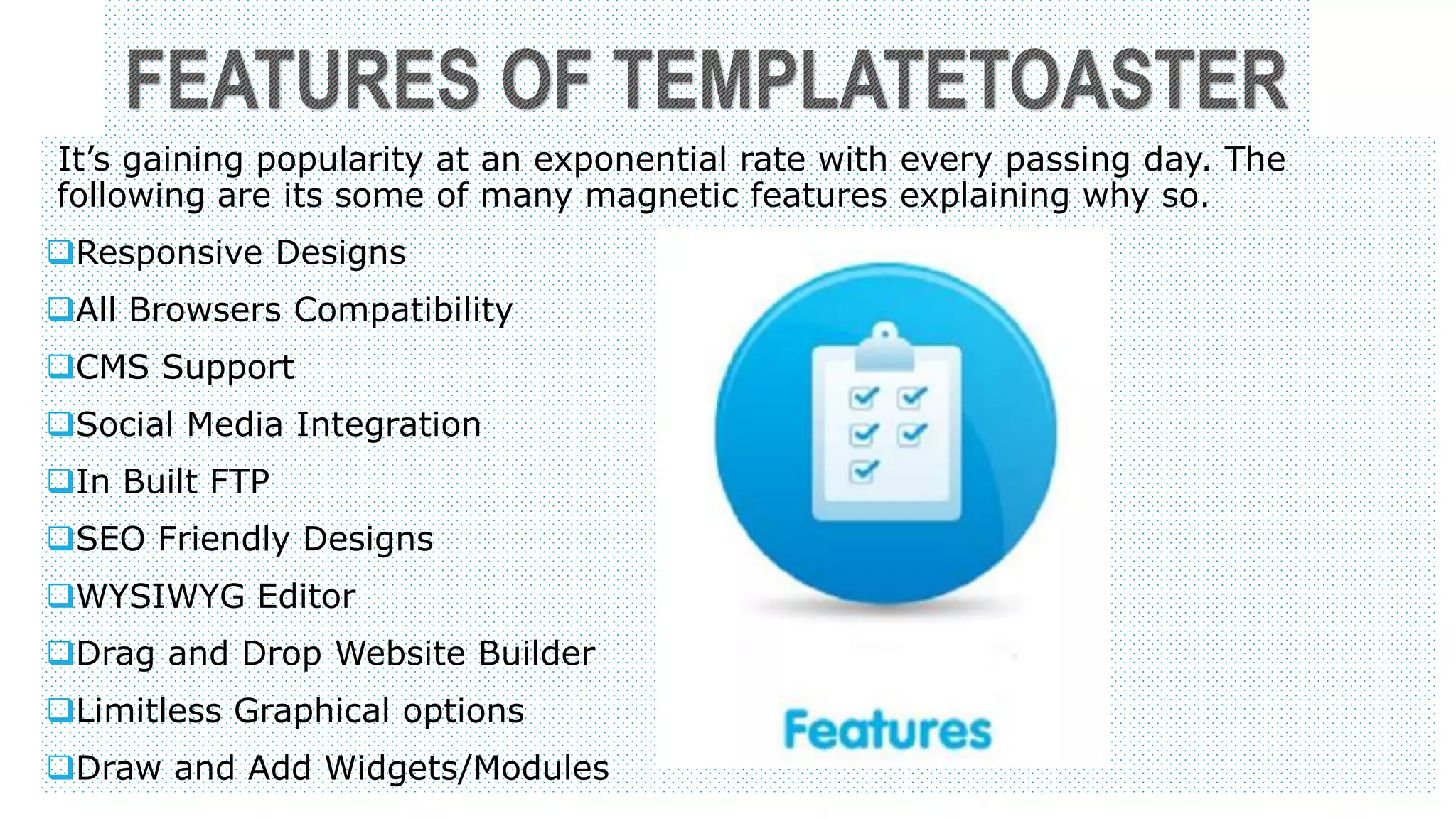 All about TemplateToaster and its Features | PPT | Free Download