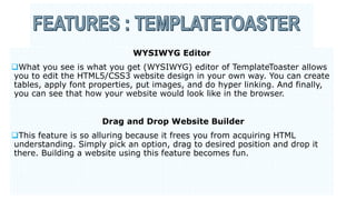 All about TemplateToaster and its Features | PPT