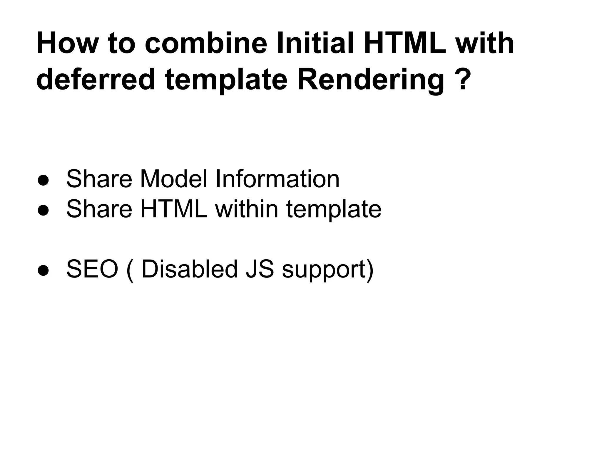 Client vs Server Templating: Speed up initial load for SPA with Angular as an example | PPT