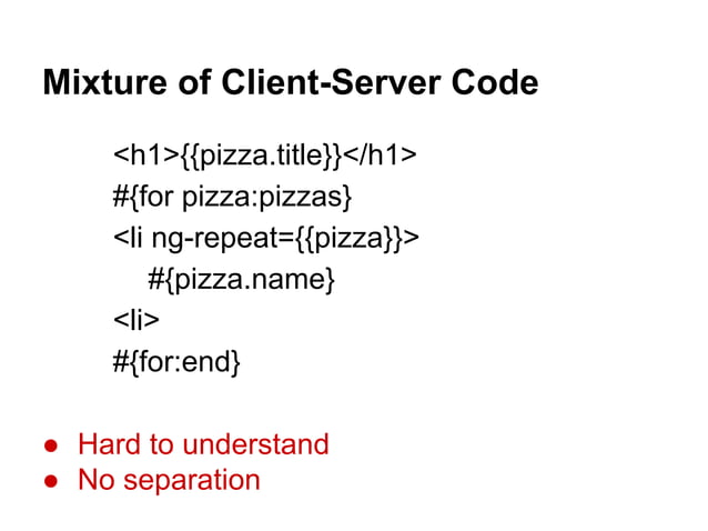Client vs Server Templating: Speed up initial load for SPA with Angular as an example | PPT