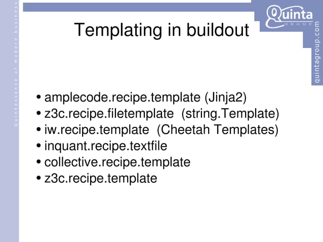 Templating In Buildout | PPT