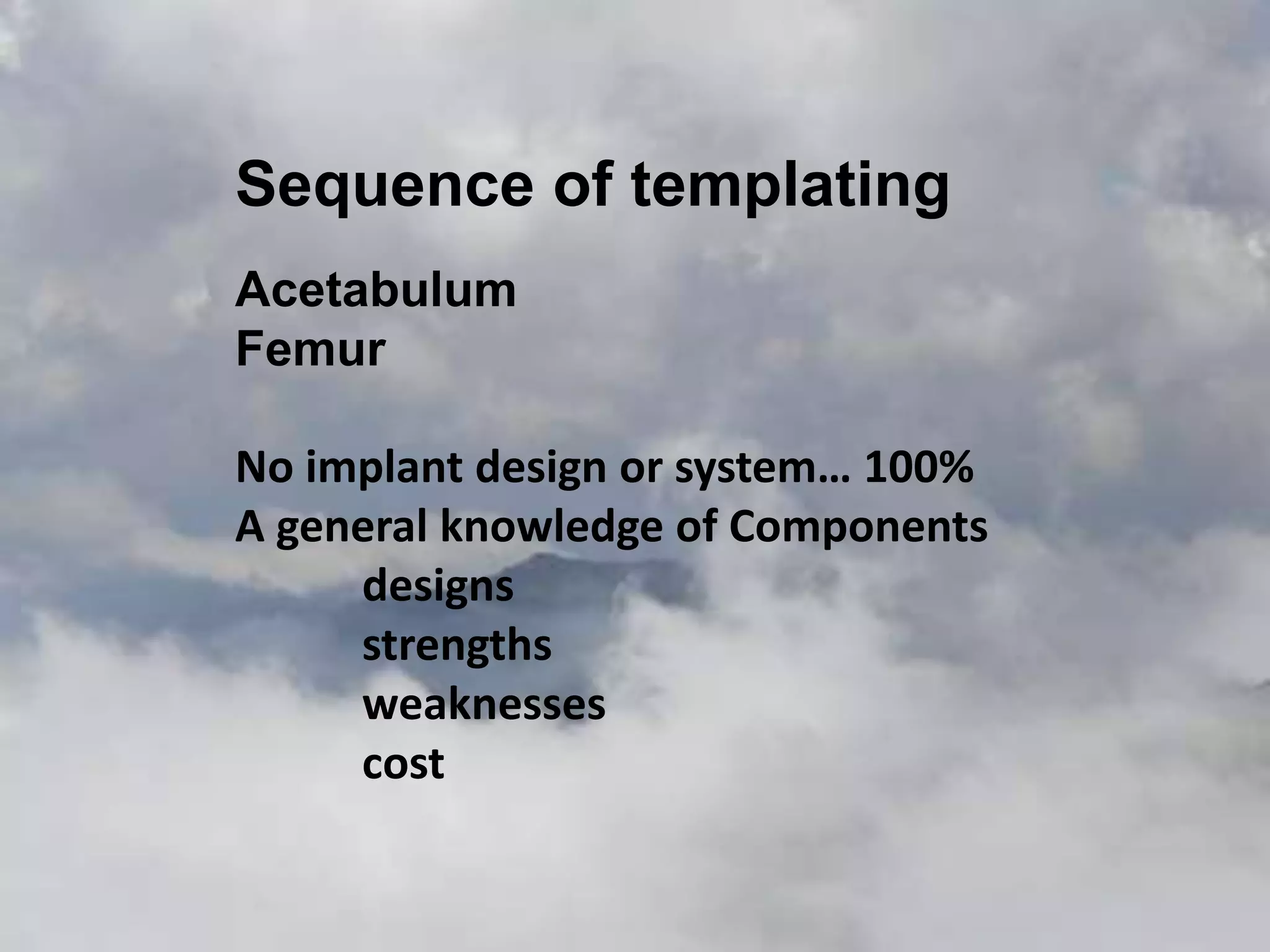 Templating of total hip replacement (THR) | PPTX