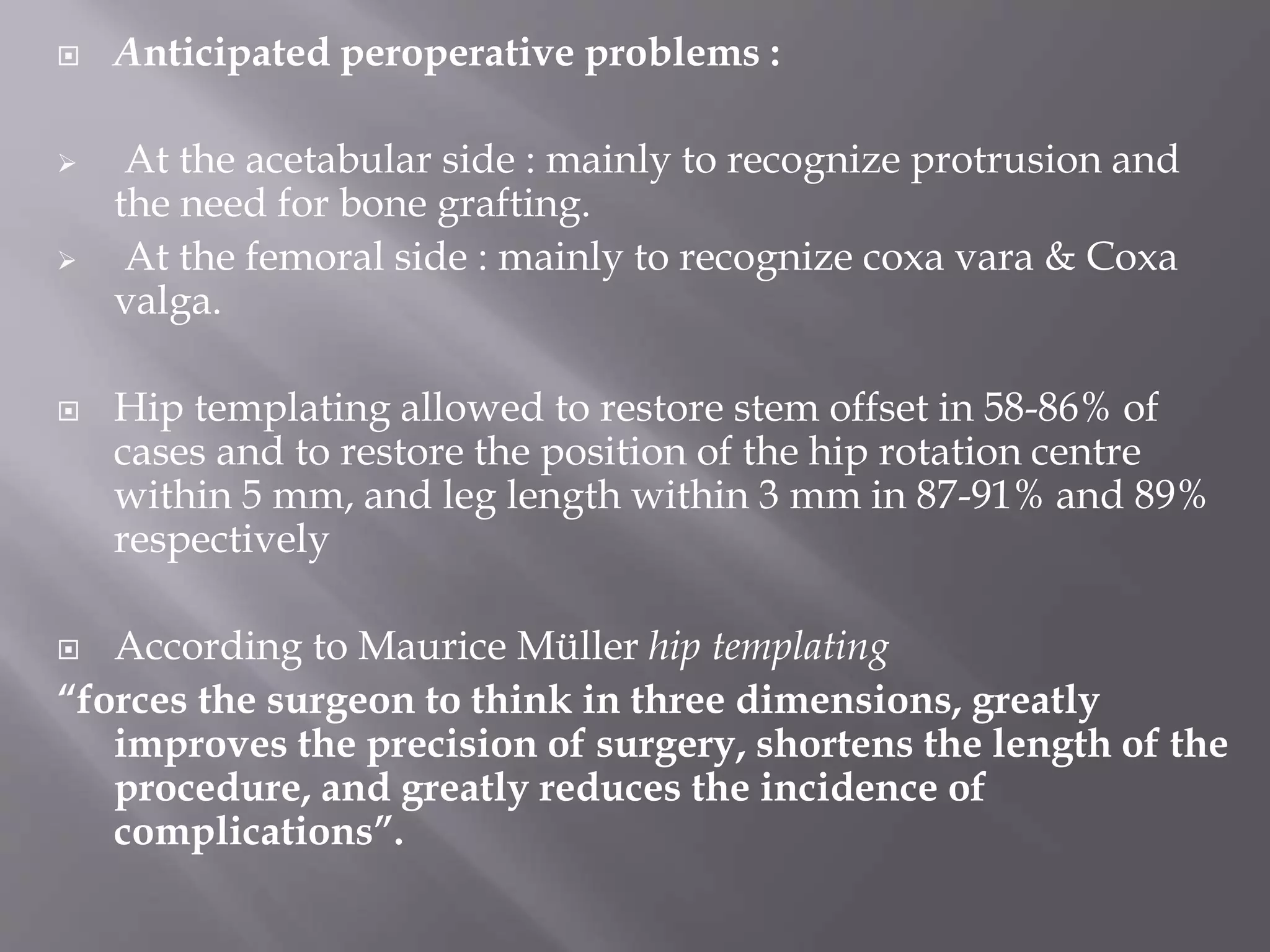Templating X-rays in THR | PPTX