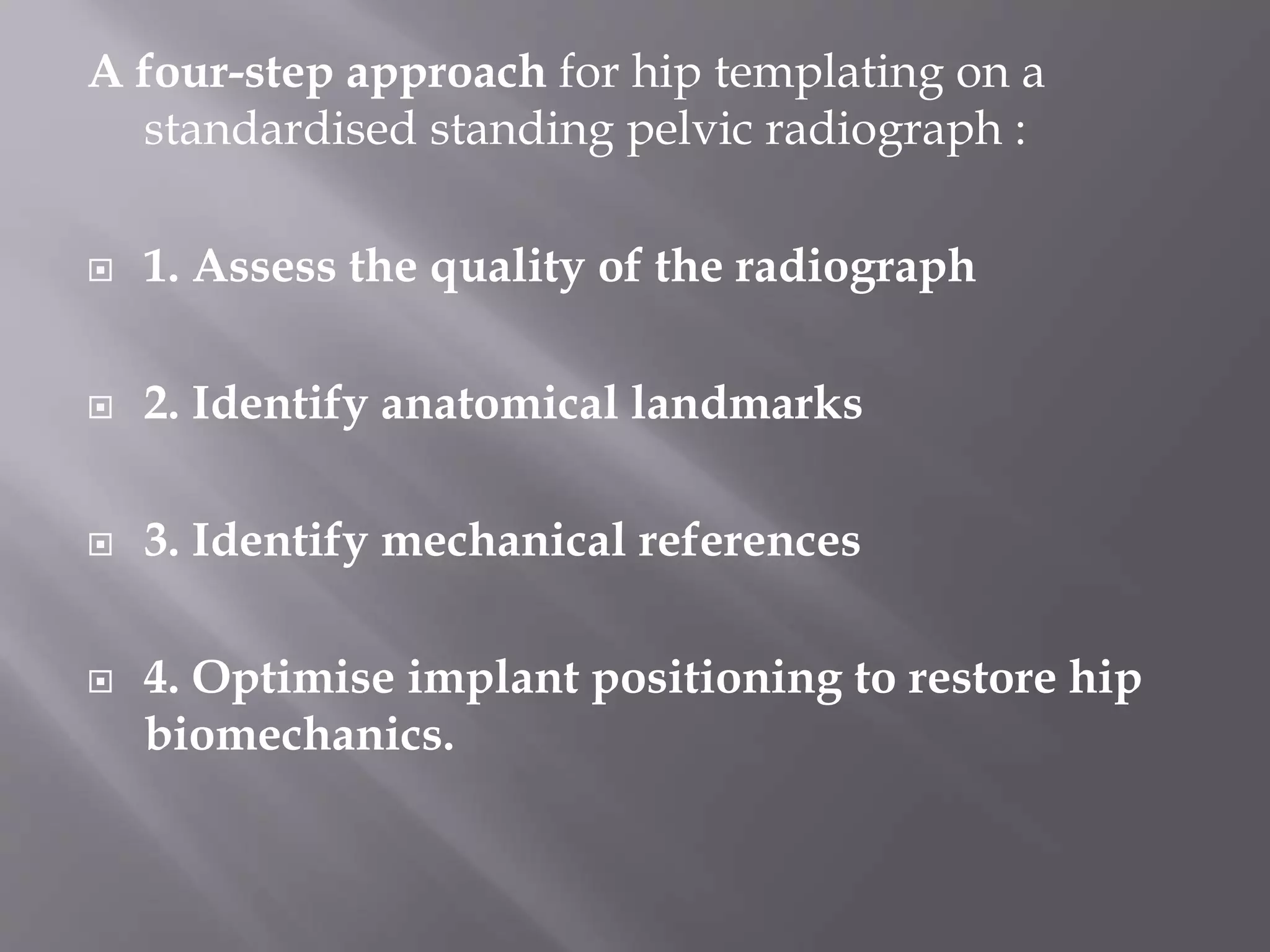 Templating X-rays in THR | PPTX