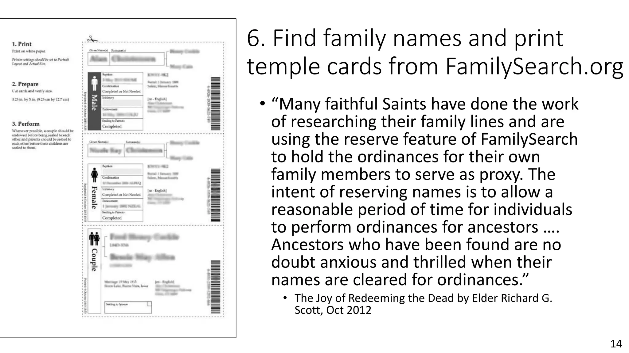 Temple and Family History Plan - 5th Sunday Lesson | PPTX