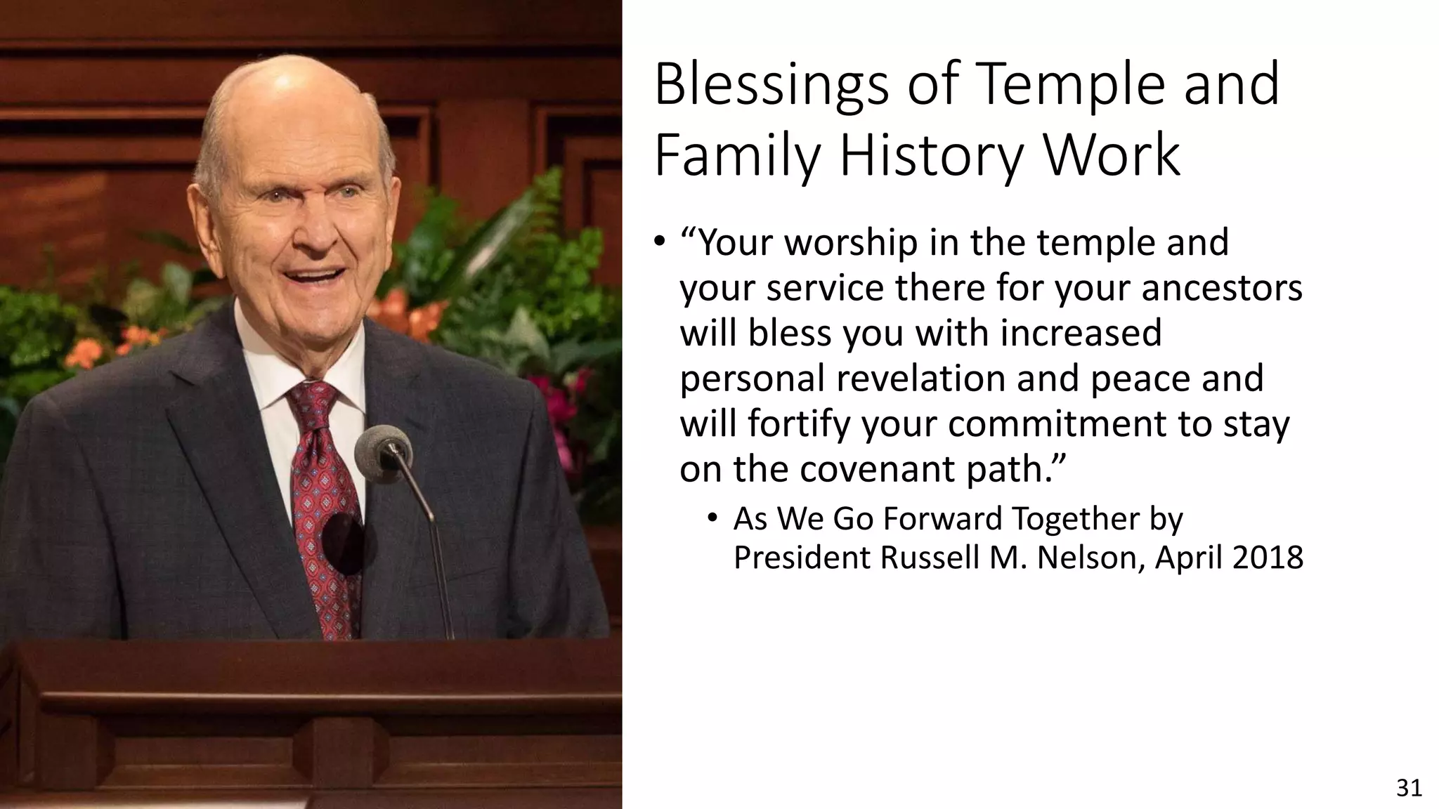 Temple and Family History Plan - 5th Sunday Lesson | PPTX | Genealogy ...