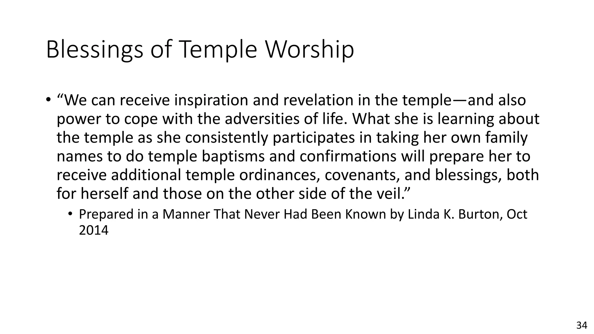 Temple and Family History Plan - 5th Sunday Lesson | PPTX