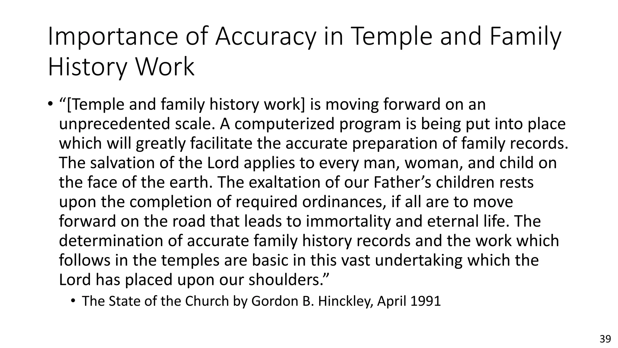 Temple and Family History Plan - 5th Sunday Lesson | PPTX