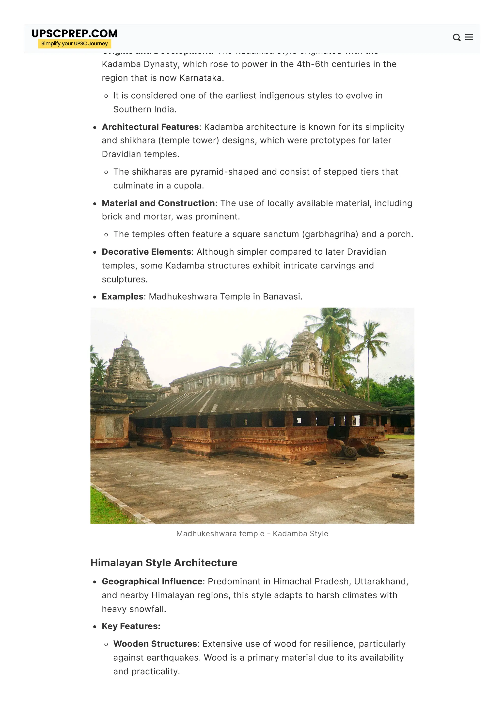 Temple Architecture in India - 9 major styles · UPSCprep.com.pdf ...