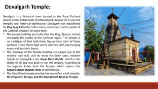 Temple Architecture of Uttarakhand.pptx