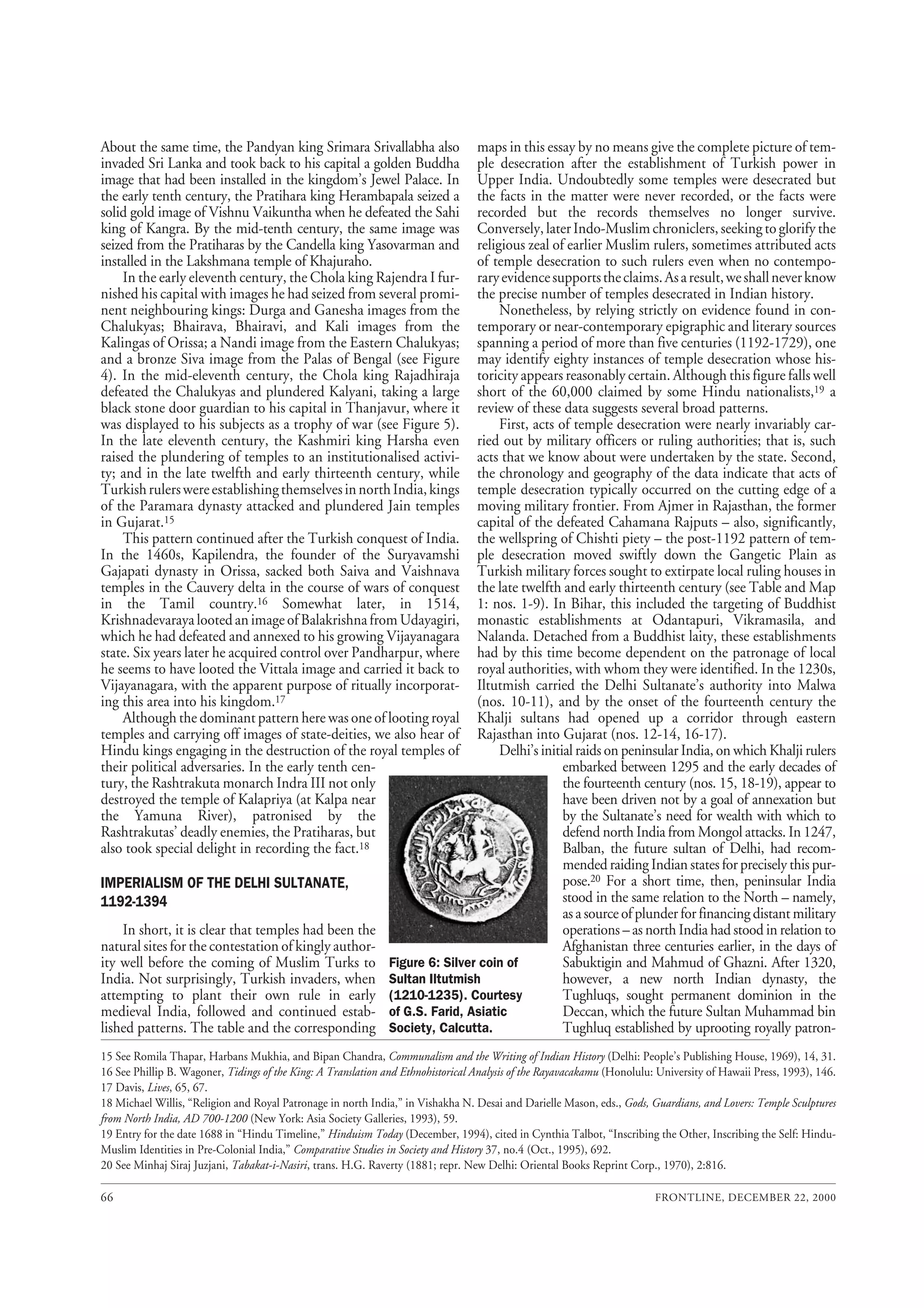 Temple Desecration And Indo Muslim States | PDF