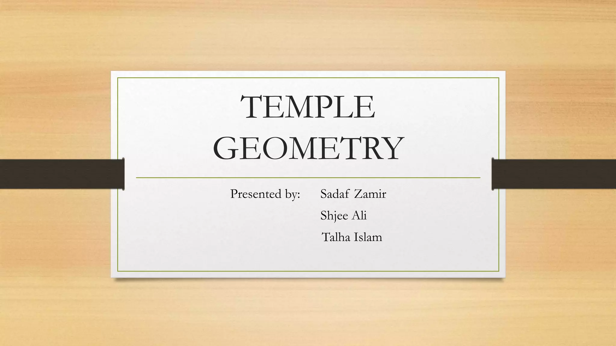 Temple geometry | PPTX