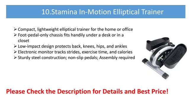 Elliptical trainers | PPTX | Sports Equipment | Sports