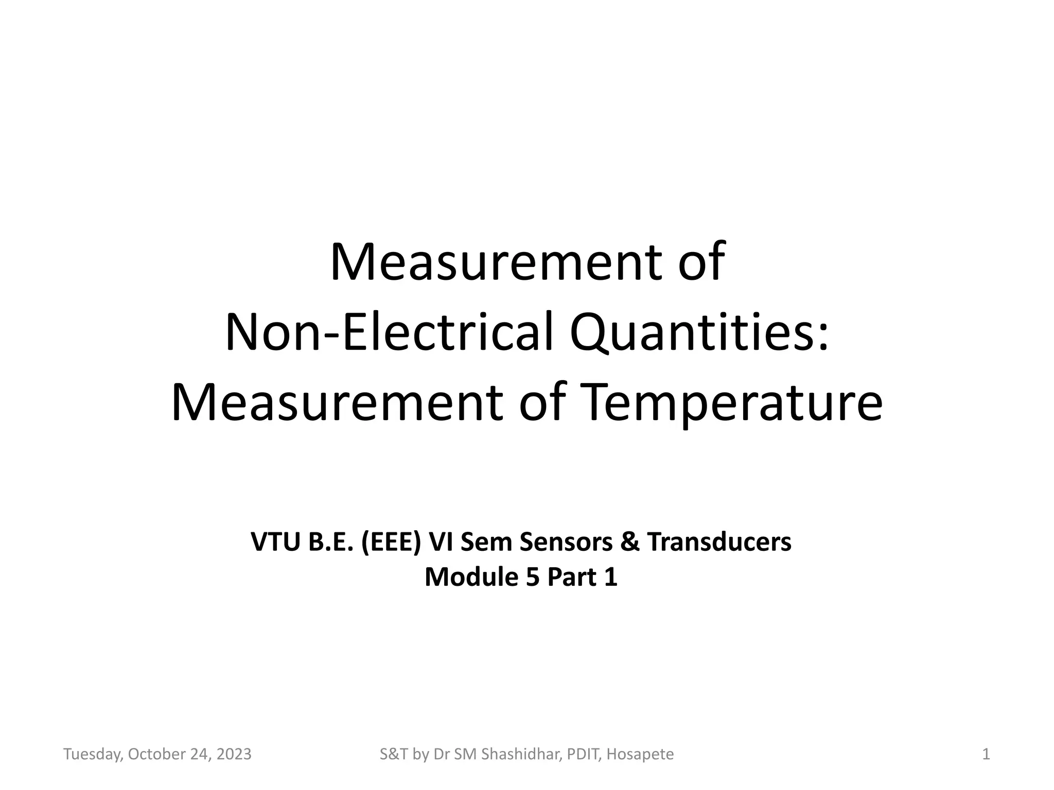 Temperature Measurement | PPTX