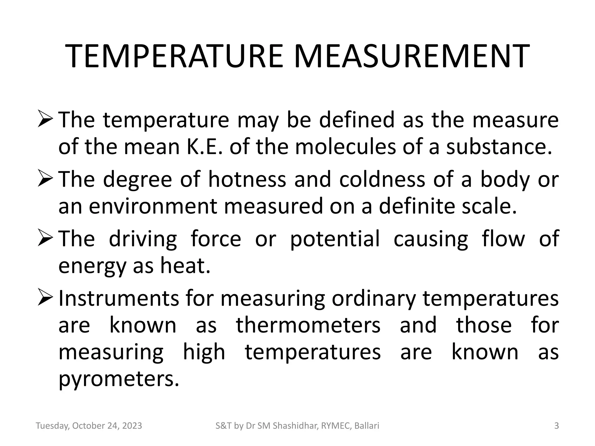 Temperature Measurement | PPTX
