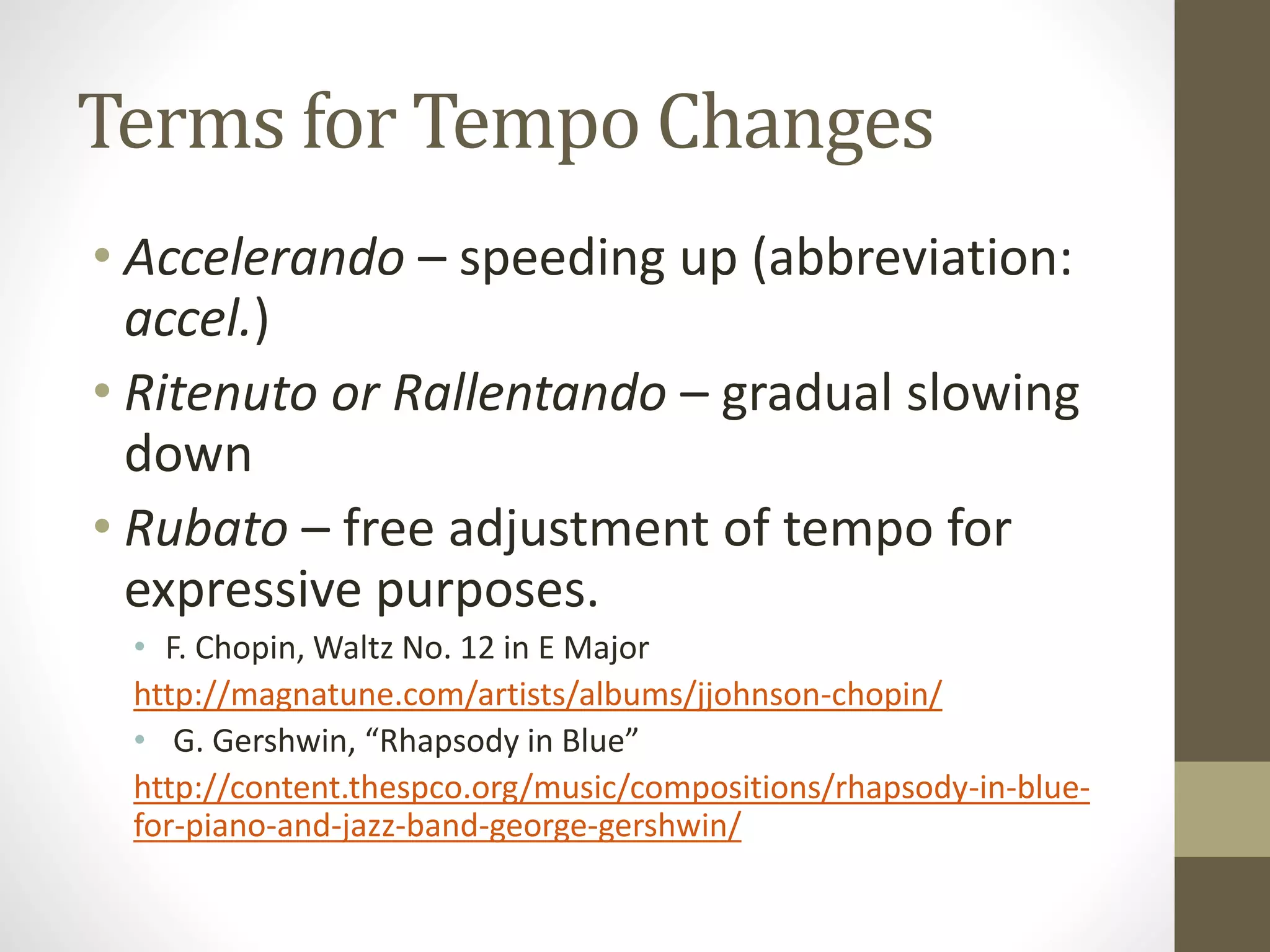 Tempo and Dynamics | PPTX