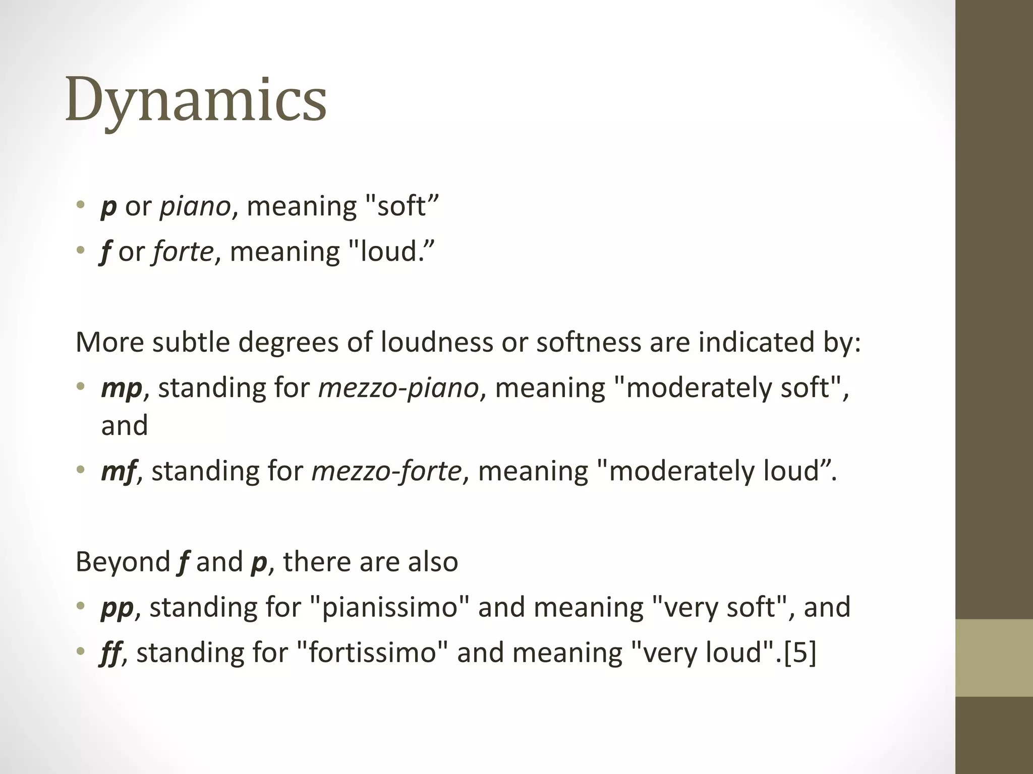 Tempo and Dynamics | PPTX