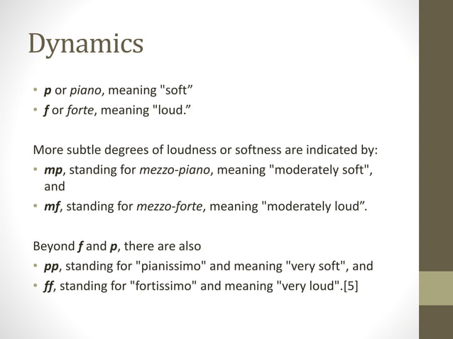 Tempo and Dynamics | PPTX | Classical Music | Music
