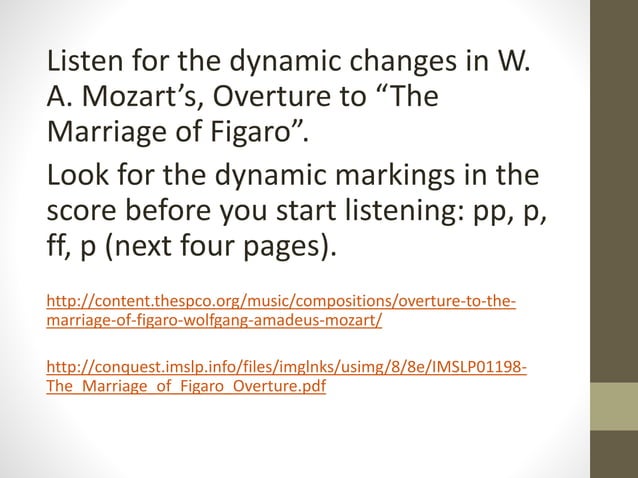 Tempo and Dynamics | PPTX | Classical Music | Music