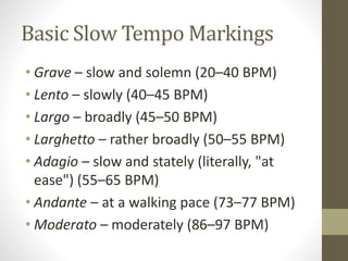Tempo and Dynamics | PPTX