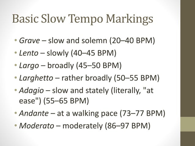 Tempo and Dynamics | PPTX | Classical Music | Music