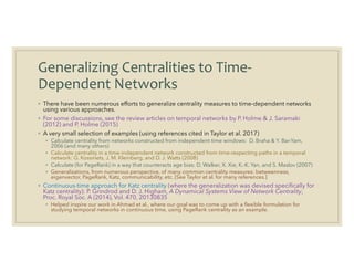 Centrality in Time- Dependent Networks | PDF