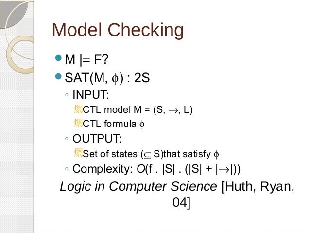 Temporal Logic Model Checking