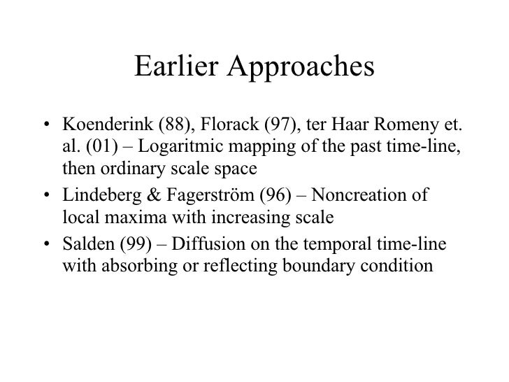 Temporal Scale-Spaces ScSp03