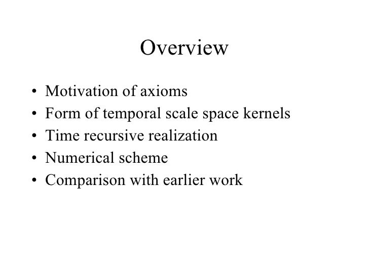 Temporal Scale-Spaces ScSp03