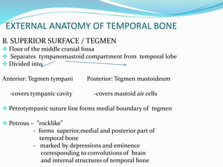 Temporal bone anatomy and surgical significancepptx | PPTX