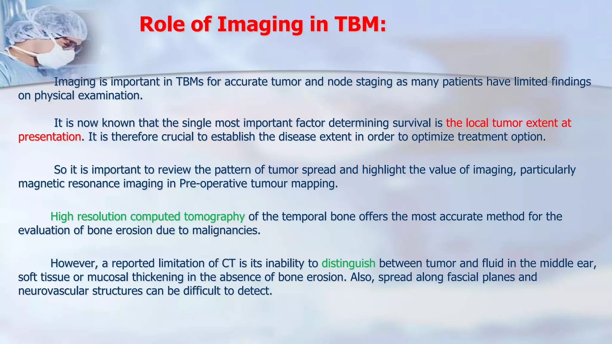 Temporal bone tumors staging and radiological assesment | PPTX