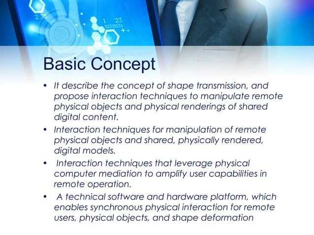 Tangible media ppt | POT | Computing | Technology & Computing