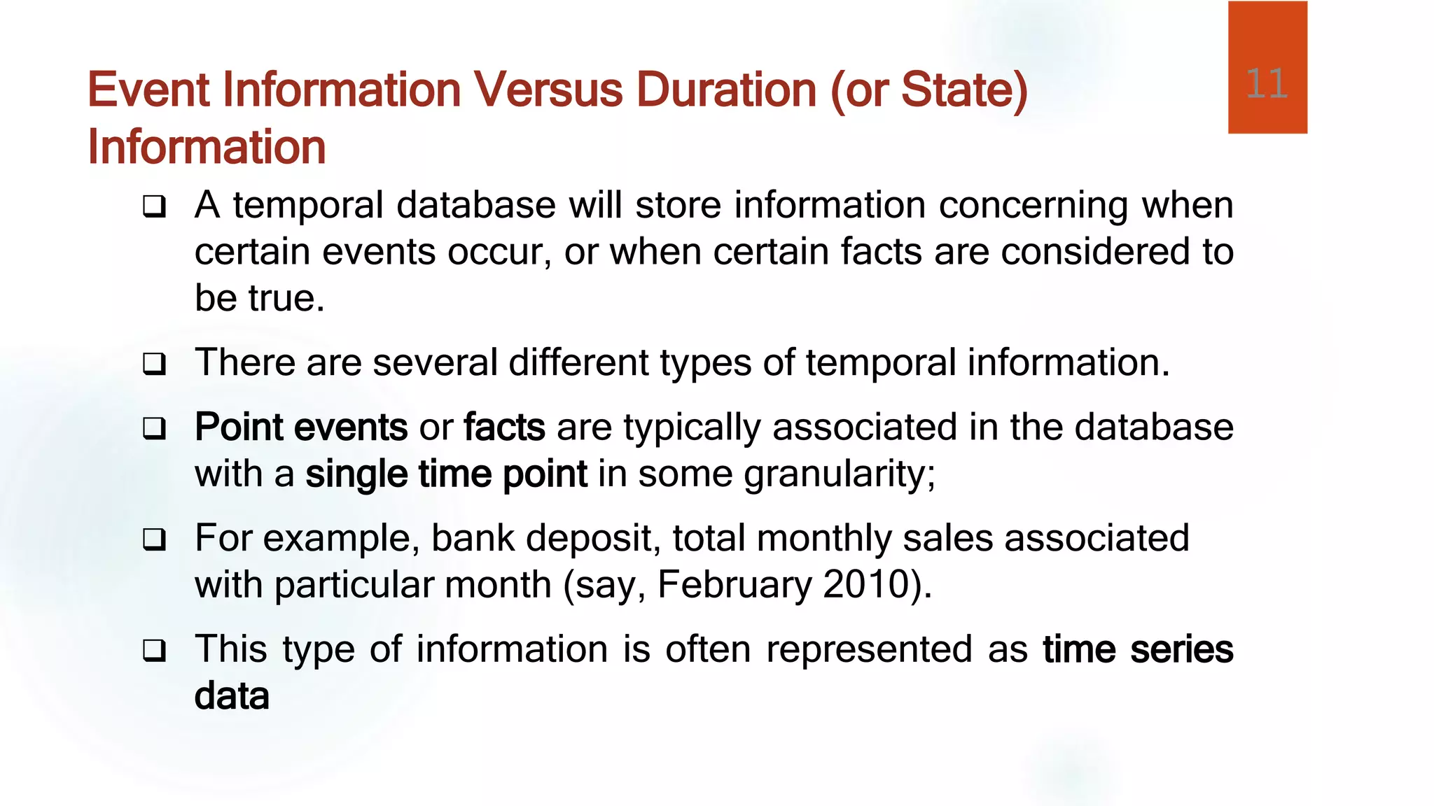 Temporal Databases Pptx Databases Computer Software And Applications