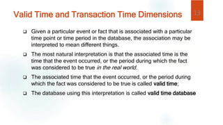 Temporal databases | PPTX