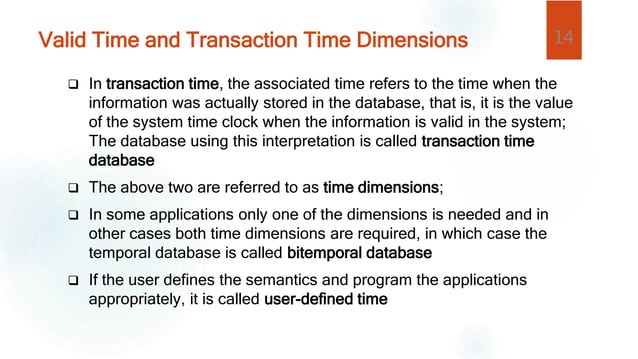 Temporal databases | PPTX | Databases | Computer Software and Applications