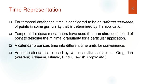 Temporal databases | PPTX | Databases | Computer Software and Applications