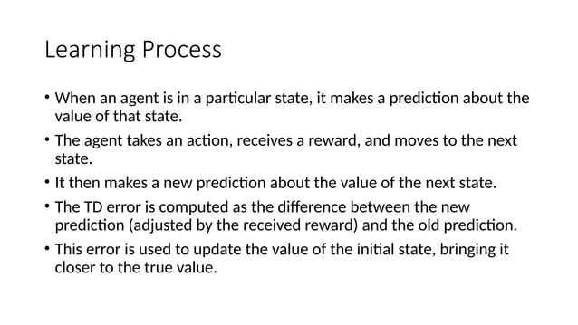 Temporal Difference In Reinforcement Pptx