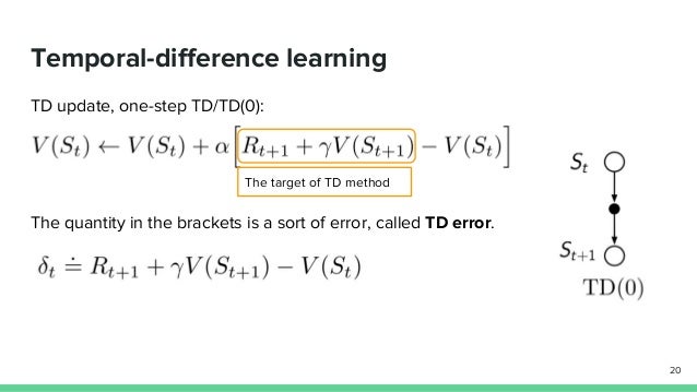 Temporal difference learning
