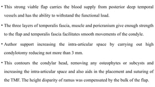 temporalis myofasial flap in internal derangement of the ...