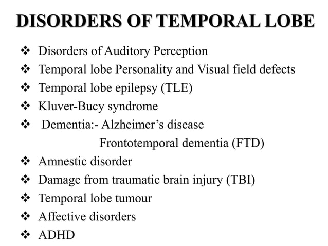 Temporal lobe and its role in psychiatry | PPTX | Brain and Nervous ...